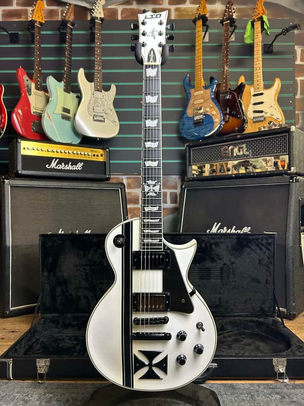 ESP LTD Iron Cross James Hetfield Signature Snow White 2013 | Reverb