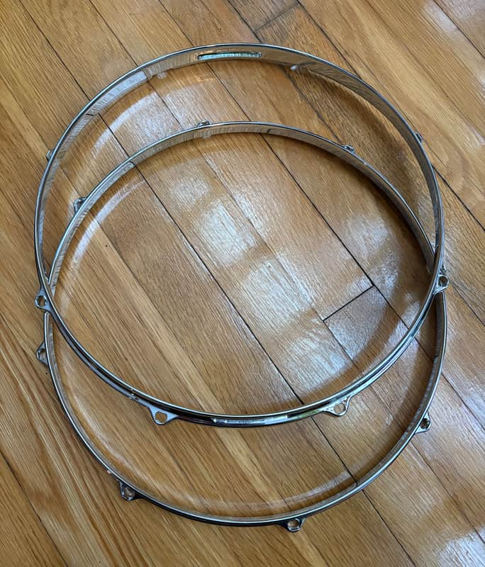 13" Die-Cast Snare Drum Hoops Pair 8-Hole World Max | Reverb