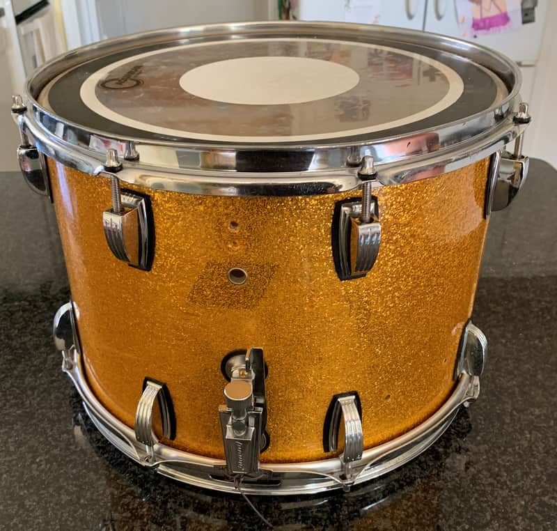 Ludwig 10 x 14 Marching Snare (Early 70s) Gold Sparkle | Reverb