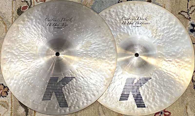 Zildjian K 14” Custom Dark Hi-Hats - 988g, 1348g - Excellent | Reverb