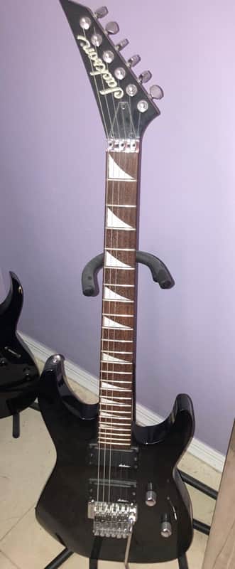 Jackson JS32R Dinky 2010 Black Floyd Rose reverse headstock | Reverb