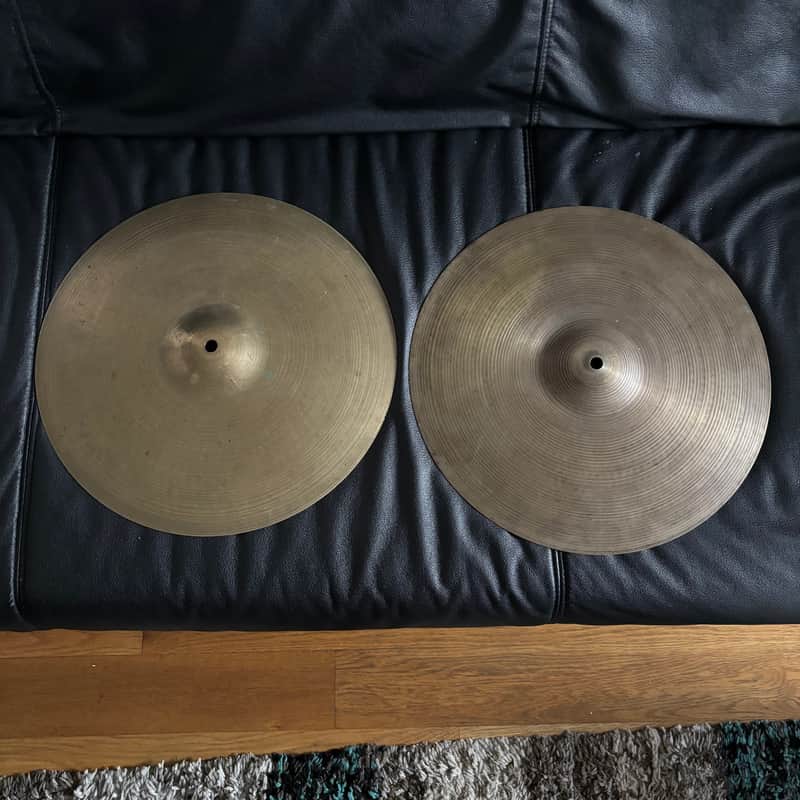 Zildjian 15" A. Zildjian Hollow Logo New Beat Hi-Hat Cymbals | Reverb