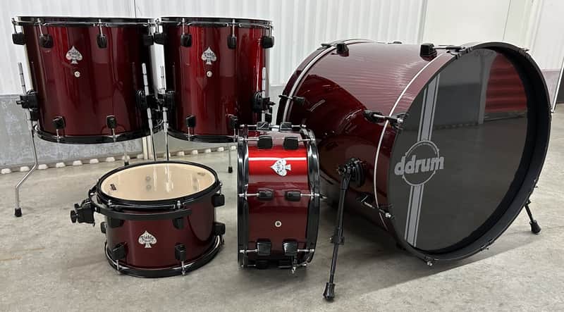 ddrum 5Pc Drum Set Shell Pack Kit Diablo Red / Black | Reverb