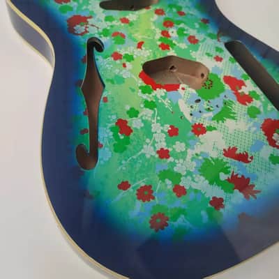 Amoeba Green Blue Alder Wood Guitar Telecaster Tele Style | Reverb