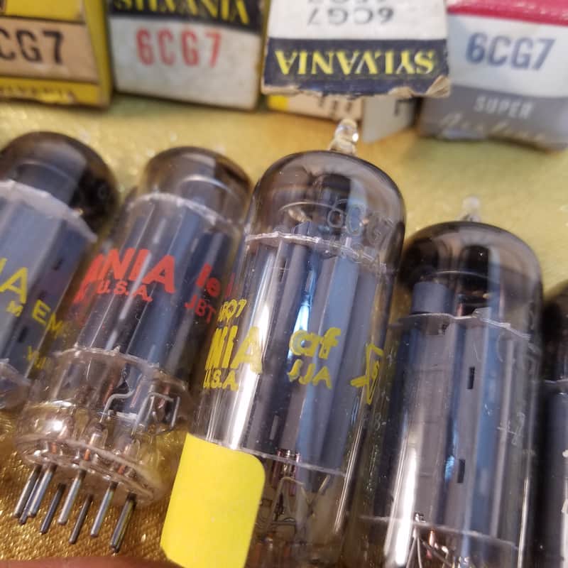 Tung-Sol etc. Pair (2) 6CG7 AT1000 TESTED Vacuum Tubes USA | Reverb