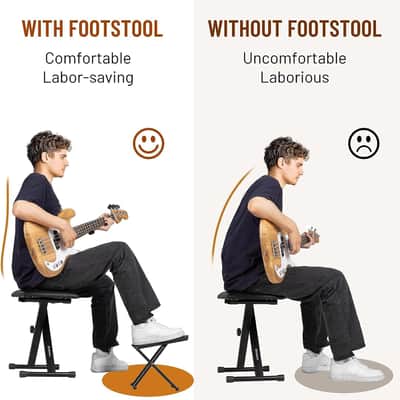 Guitar Foot Stool: 6 Position Height Guitar Foot Rest Folding | Reverb
