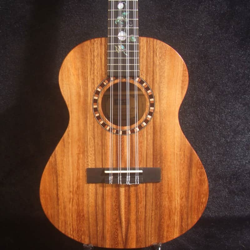 Handmade 8 String Baritone Ukulele, Solid Acacia, Slotted | Reverb
