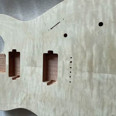 Unfinished Mahogany Guitar HH Telecaster Tele Style Body with | Reverb