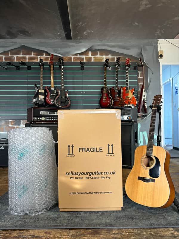 Guitar Shipping Box Packaging with Bubble Wrap - Acoustic or | Reverb