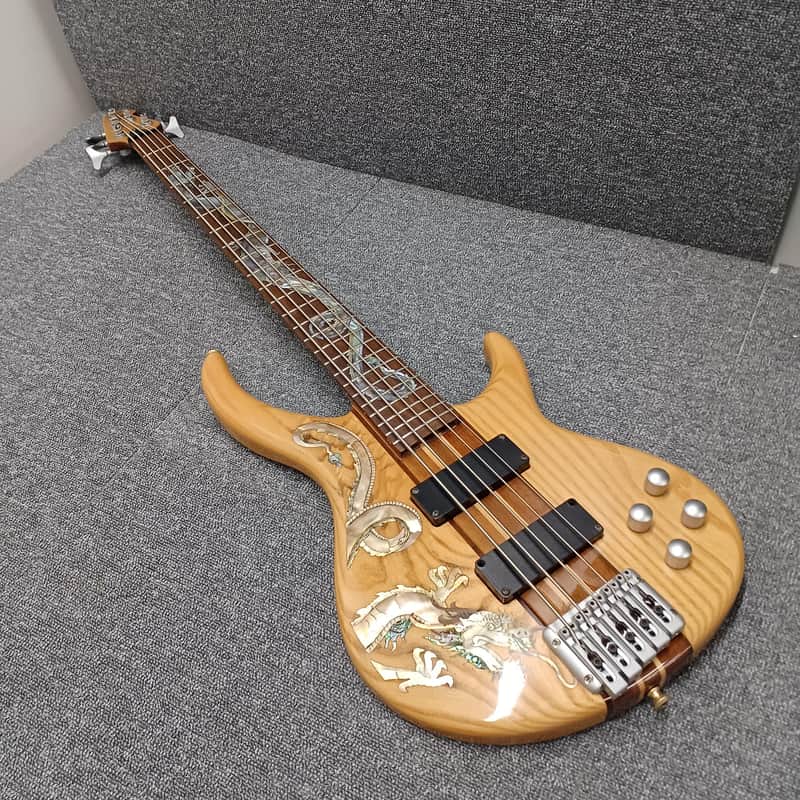 5-String Bass Dragon Decoration Active Model | Reverb