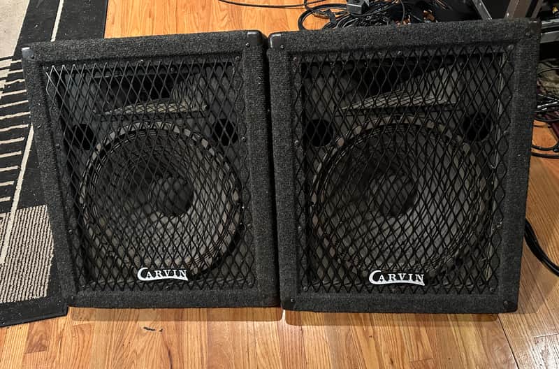 Carvin C-1204 wedge monitors 1980’s - Carpet | Reverb