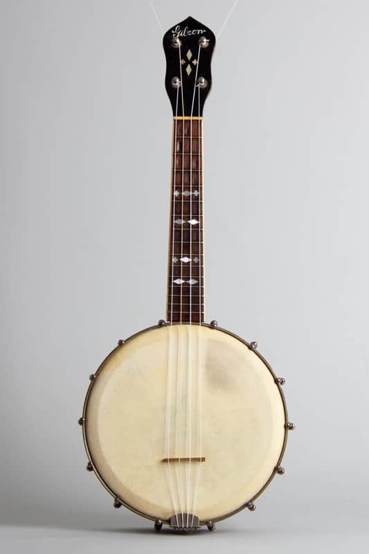 Gibson UB-2 Banjo Ukulele, c. 1932, original black chipboard | Reverb
