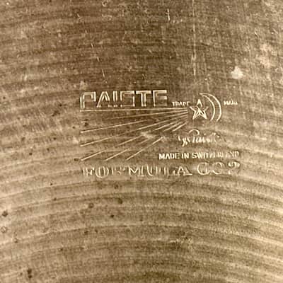20" Paiste Formula 602 Pre-Serial 1960s Ride Cymbal 2454g | Reverb