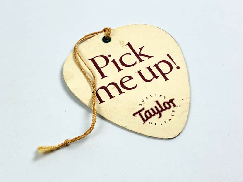 Taylor Pick Me Up Original Retail Hang Tag 1985–1989 | Reverb