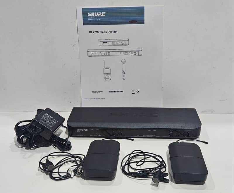 SHURE BLX88 K12 Wireless System Set 2 BLX1 Transmitters Mics | Reverb