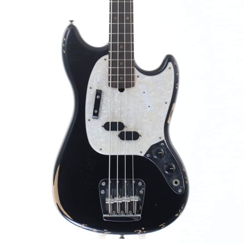 FENDER MEXICO JMJ Road Worn Mustang Bass Black [MX23160016] | Reverb