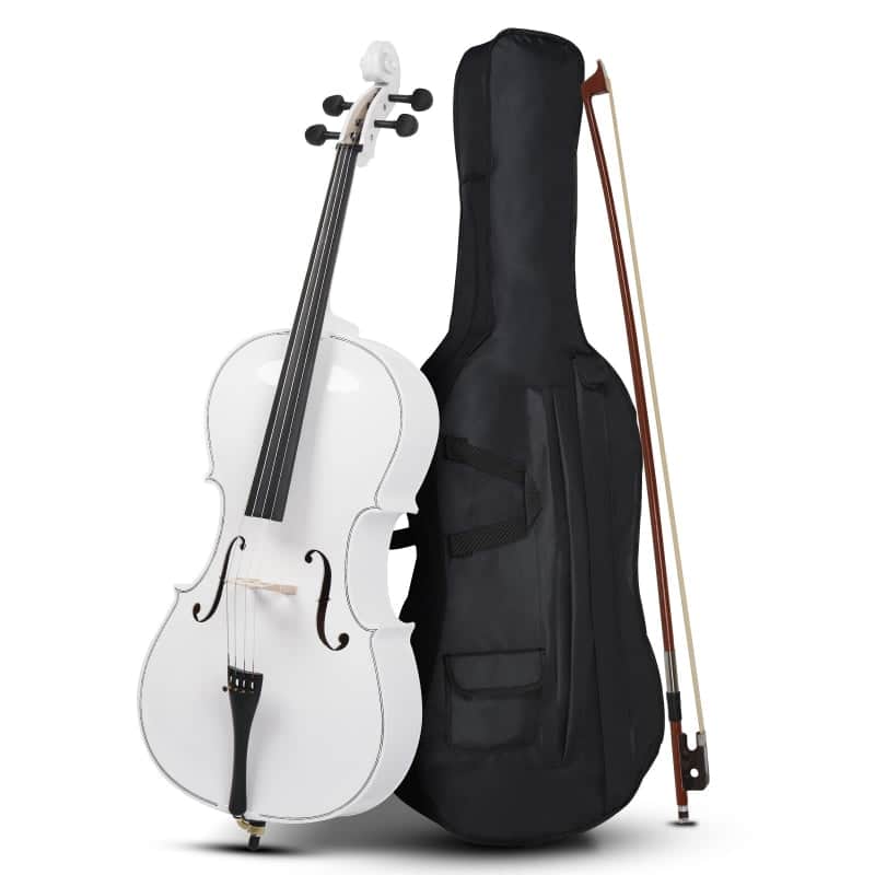 Glarry GC101 4/4 Full-Size Acoustic Cello White | Reverb