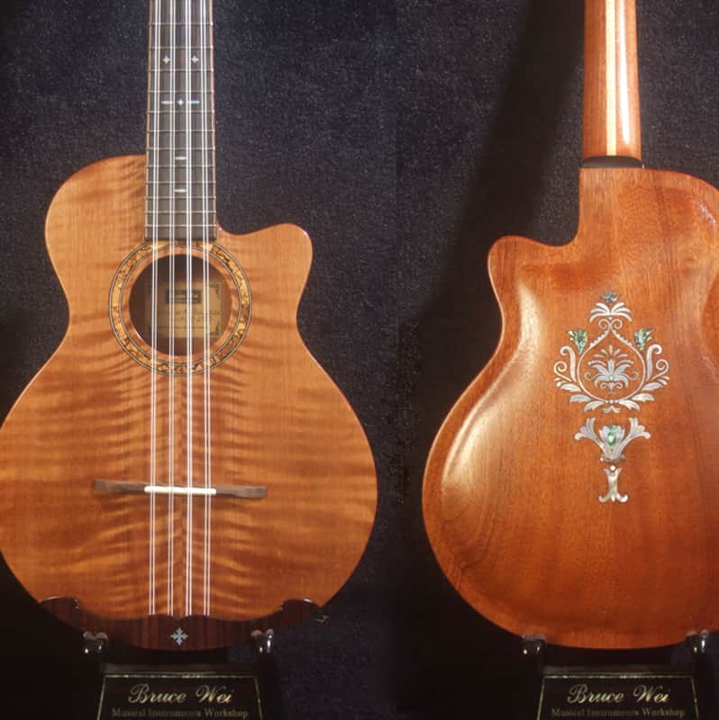 Handmade 8 String Baritone Ukulele, Solid Curly Maple, | Reverb UK