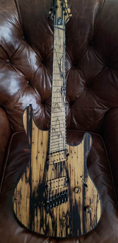 Mayones Regius VF 7 Pale Moon Ebony Master Build | Reverb