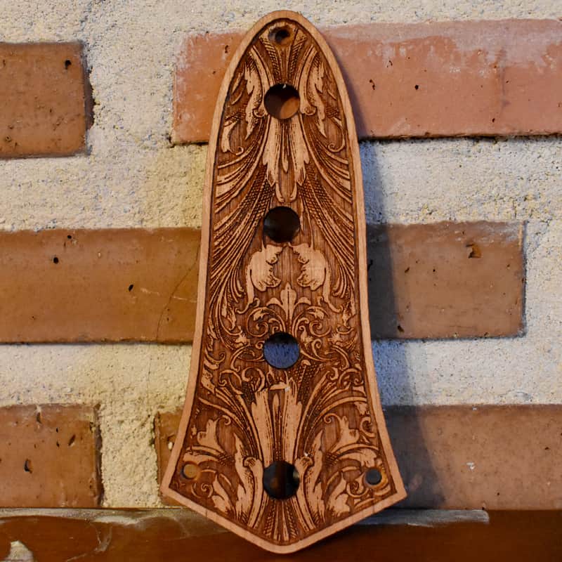 Fender Jazz Bass Guitar Control Plate | Custom Wood Engraved | Reverb