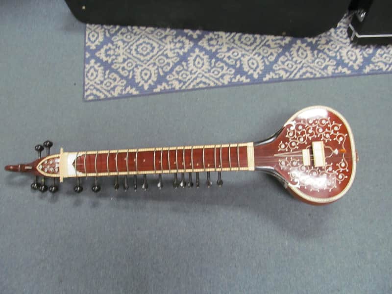 Vintage Sitar with wooden case. | Reverb