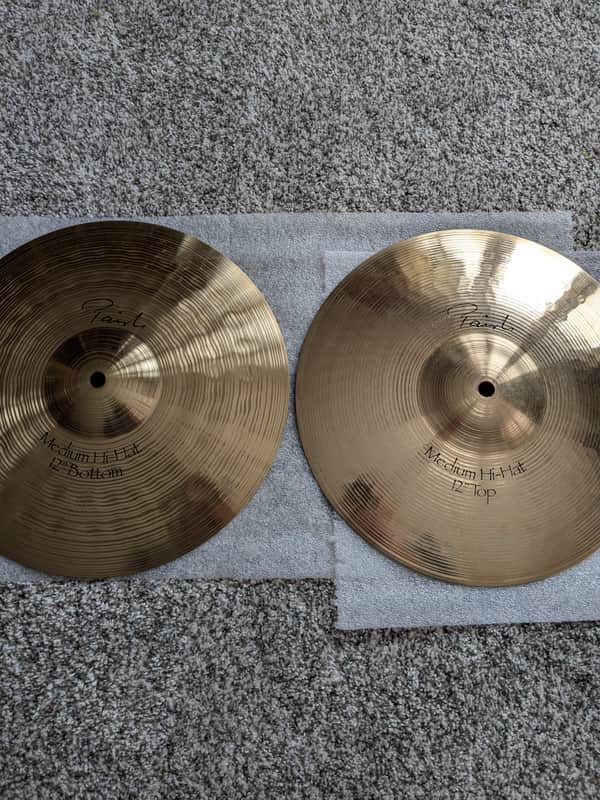 Paiste Signature 12" Medium Hi-Hat Pair 1989-1995 / Top 674g | Reverb