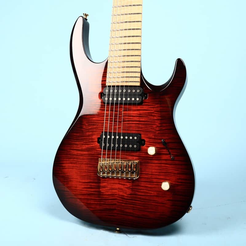 2016 Kiesel DC800 8 String Neck Thru Orangeburst Flamed | Reverb