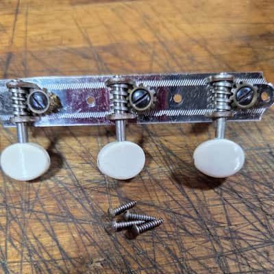 Vintage 1950's Waverly 3x3 On a Plate Open Back Treble Side | Reverb