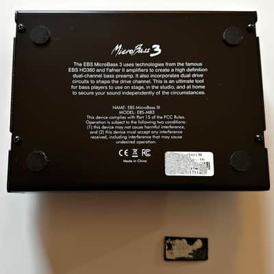EBS MicroBass 3 Bass Preamp Compressor EQ Distortion DI 2019 | Reverb