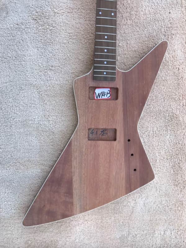 Unfinished 12 Strings Explorer Style Guitar Body with Neck, | Reverb