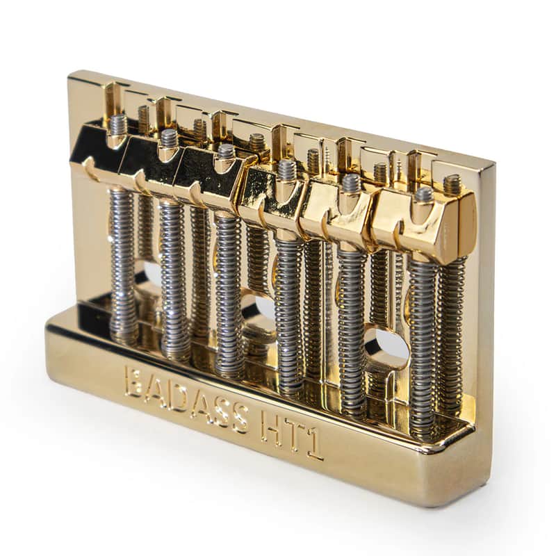 Badass HT1 Hardtail Guitar Bridge - Gold | Reverb