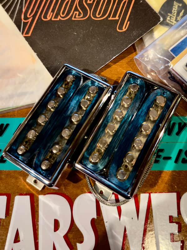 Rare 2007 Gibson "Goddess" Humbucker Set – Translucent Sky | Reverb
