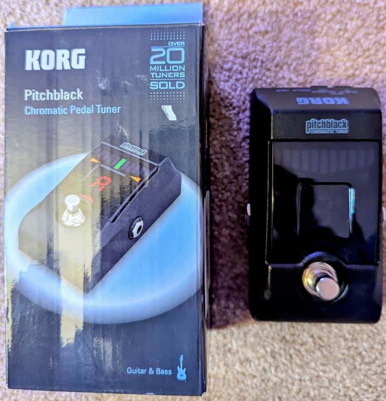 Korg Pitchblack PB-01 chromatic guitar and bass pedal tuner | Reverb