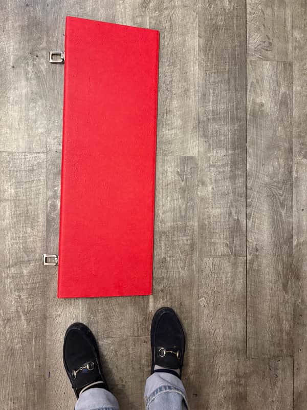 Red Farfisa Mini Compact 1960s lid | Reverb