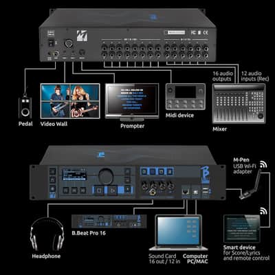 M-Live B.Beat PRO 16 PLUS (1tb + Wi-Fi) Multitrack Audio and | Reverb