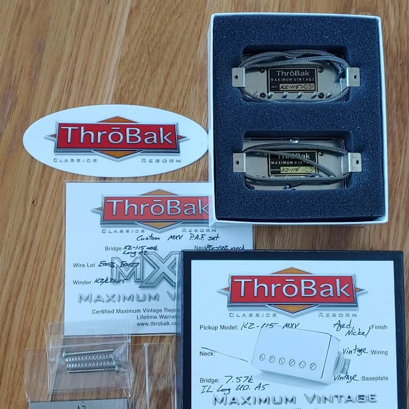 ThroBak KZ-115 A2/A5 PAF Humbucker pickup set | Reverb UK