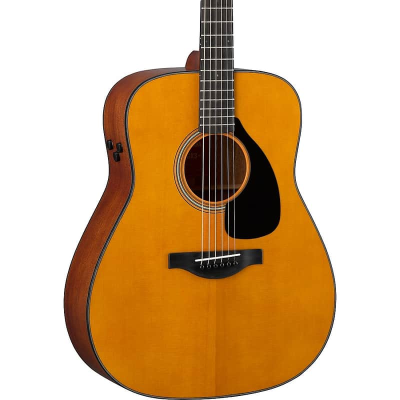 Yamaha FGX3 Red Label Dreadnought Acoustic-Electric Guitar | Reverb