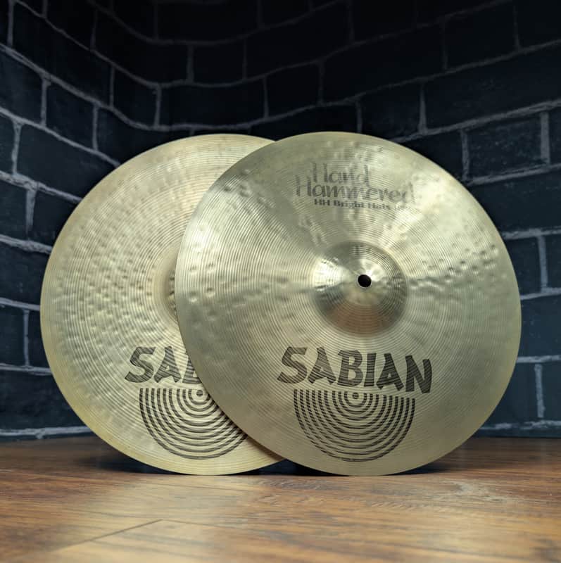 Sabian Hand Hammered 14" Bright Hi‑Hats – Articulate, | Reverb