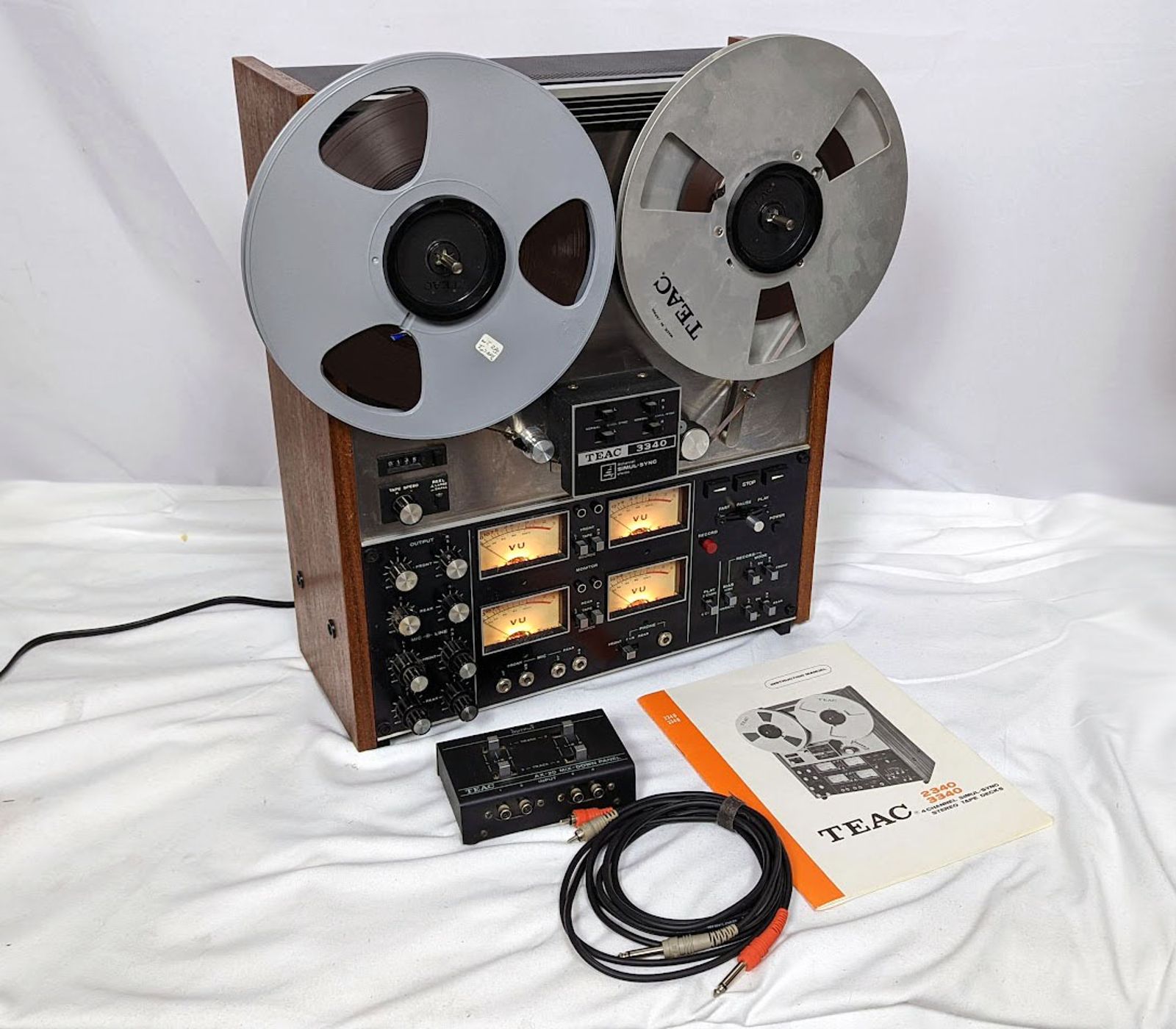 TEAC A-3340S 1/4" 4-Track Reel to Reel Tape Recorder | Reverb
