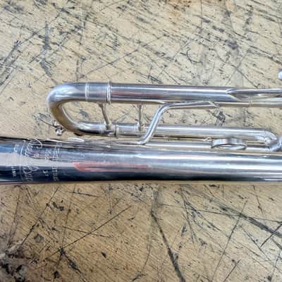 Vintage Bach Stradivarius Model 37 Silver Bb Trumpet with | Reverb