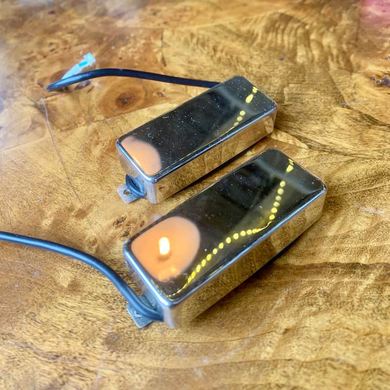 Gibson Firebird mini-humbucker pickups Chrome quick connect | Reverb