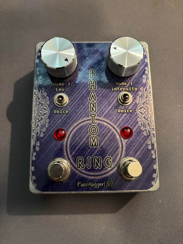 Fuzzhugger Phantom Ring Fuzz Pedal - Silver/purple | Reverb