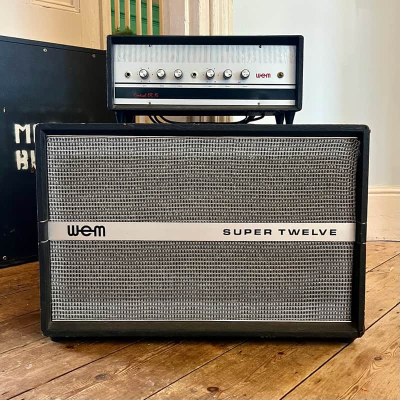 Vintage 1965 WEM Control ER-15 head and Super Twelve cab - | Reverb