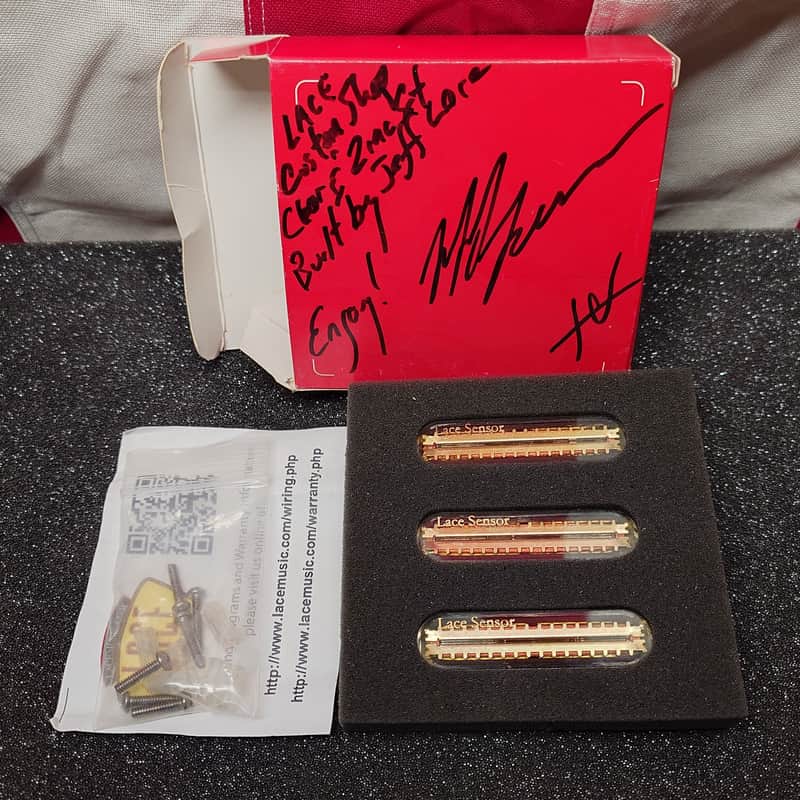 *RARE* LACE Sensor Custom Shop Clear Zinc Plated Gold Pickups | Reverb