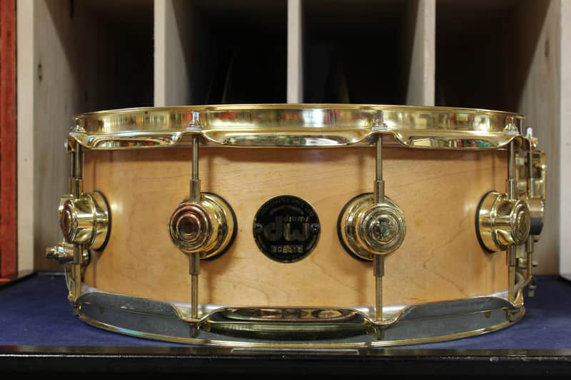 1998 DW Craviotto 5x14 Solid Shell Snare Drum in Satin Maple | Reverb