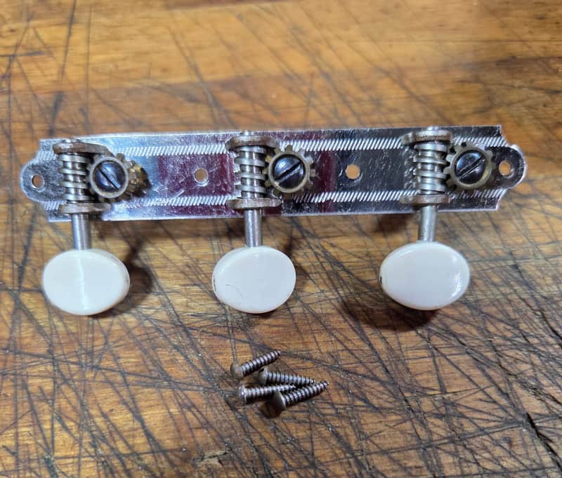 Vintage 1950's Waverly 3x3 On a Plate Open Back Treble Side | Reverb