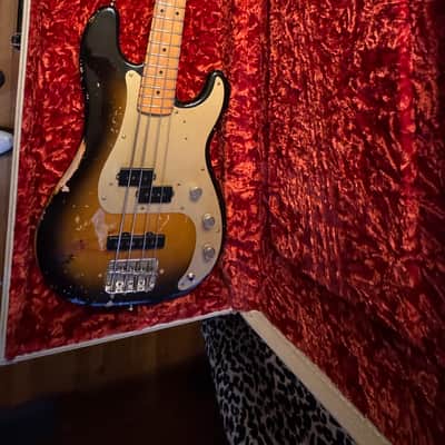 Fender Precision bass 57 reissue 1982 - Sunburst | Reverb UK