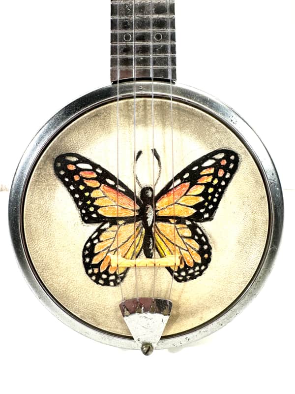 Dixie banjolele Banjo Uke Ukulele aluminum metal vintage with | Reverb