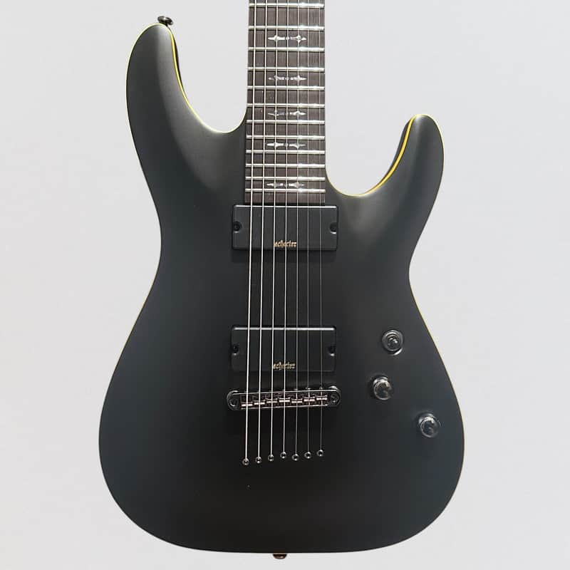 Schecter Demon-7 7-String Electric Guitar - Black | Reverb