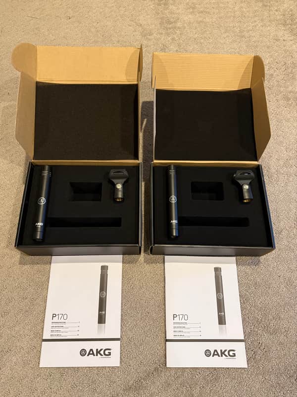 Pair of AKG P170 Small Diaphragm Cardioid Condenser | Reverb